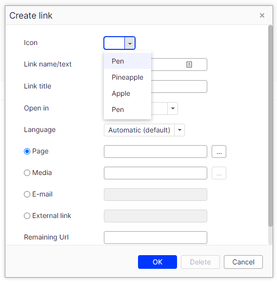 Extending link item collections in Optimizely CMS 12